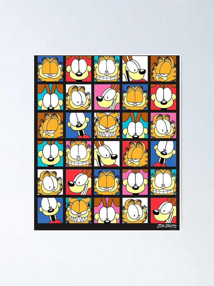 "Garfield Expressions Collage " Poster for Sale by hurnetollb | Redbubble