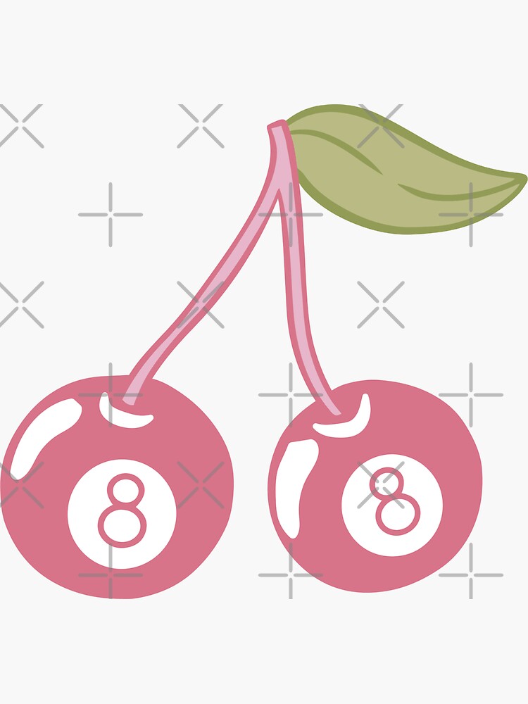 "Cherry 8ball" Sticker for Sale by castl3t0ndesign | Redbubble