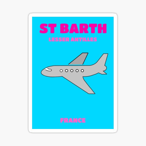 "St Barth travel poster" Sticker for Sale by ellagal18 | Redbubble