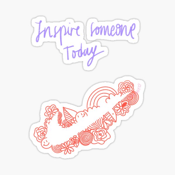 "Inspire someone today nike logo" Sticker for Sale by Princessdrawss ...