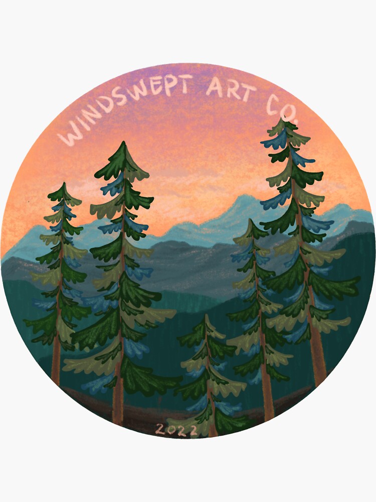 "Windswept Art Co" Sticker for Sale by Windsweptartco | Redbubble