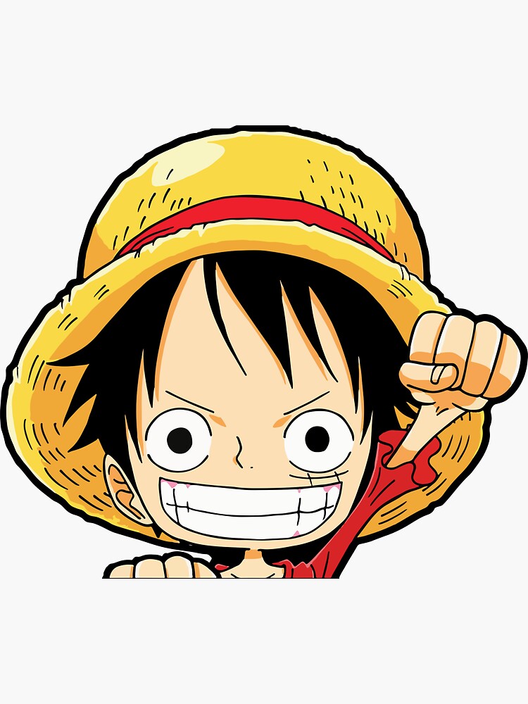 "Luffy Chibi Peeker" Sticker for Sale by KaydenLee | Redbubble