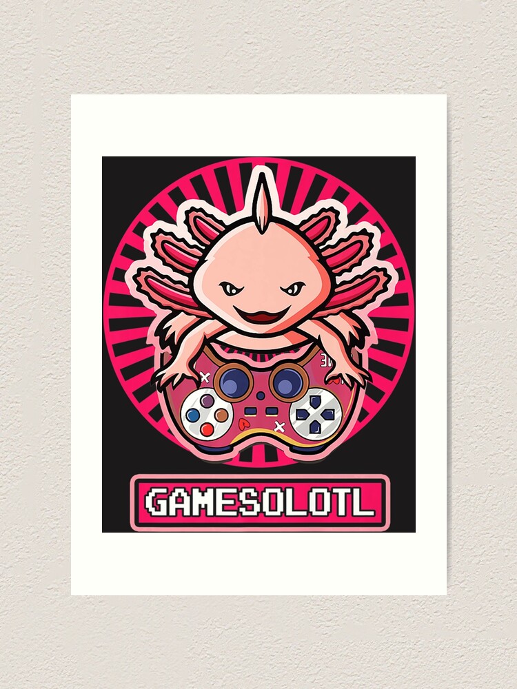 "Gamesolotl Video Gamer Axolotl Cute Axolotl Kawai Anime " Art Print ...