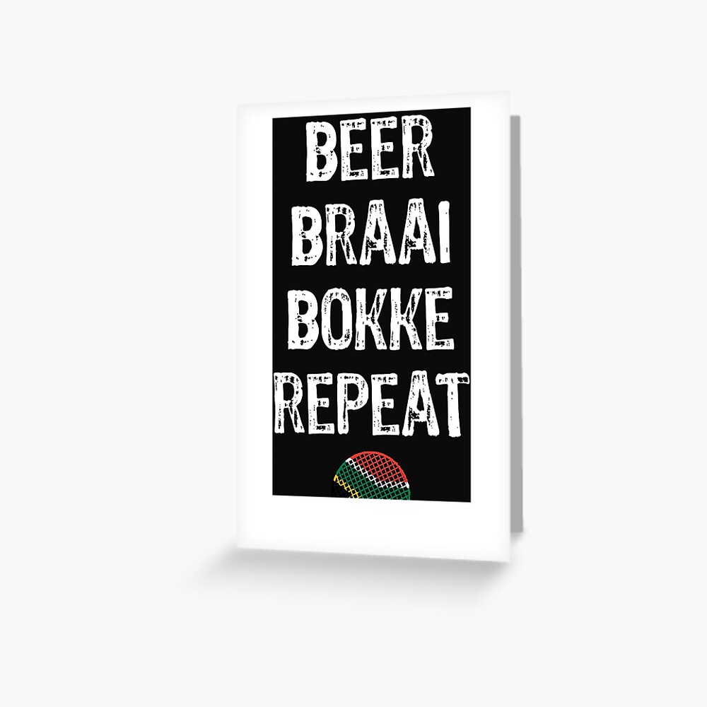 "Beer Braai Bokke Repeat | South Africa Rugby Supporter | Braai Time ...