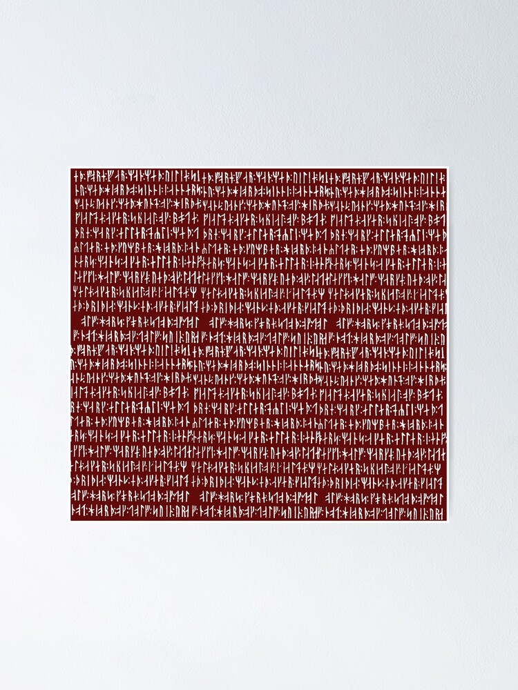 "Codex Runicus rune book AM 28 8vo" Poster for Sale by Odinist | Redbubble