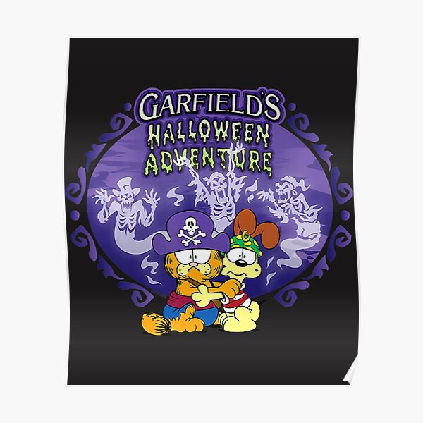 "Garfield Halloween Adventure Hugging Scared" Poster for Sale by ...