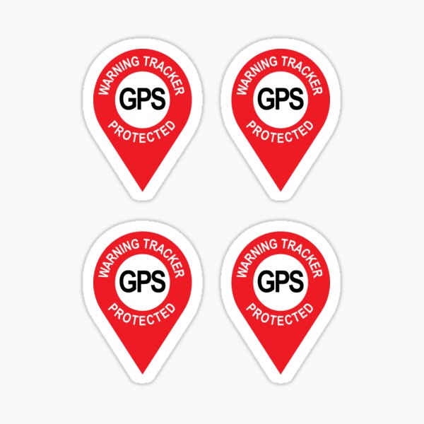 "GPS Tracker Protected" Sticker for Sale by Yorkiedesign | Redbubble