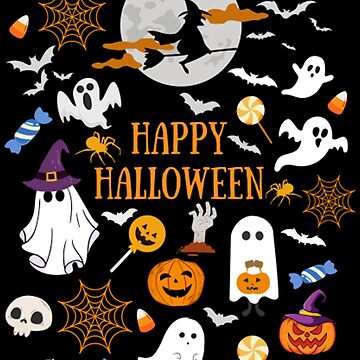 "Halloween Cute Ghost Pumpkin For Kids" Poster for Sale by kingoftuike ...