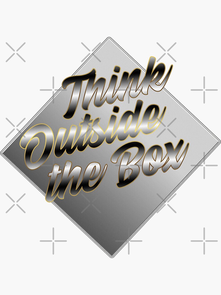 "Think Outside The Box" Sticker for Sale by Elfinova | Redbubble