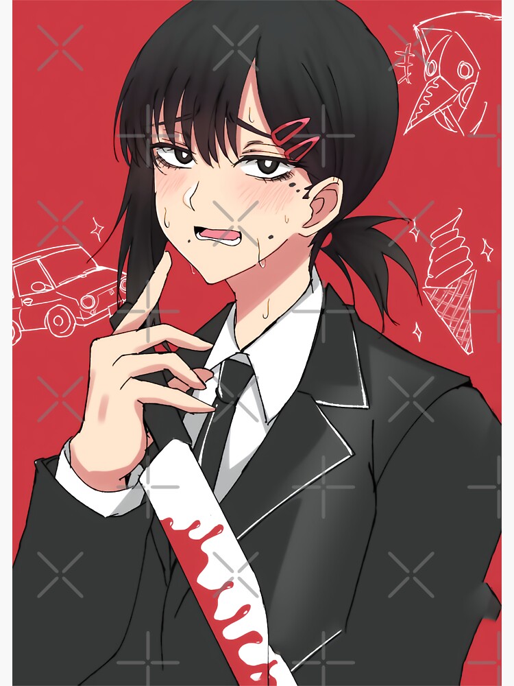 "Higashiyama Kobeni Chainsaw Man For Wibu" Sticker for Sale by lorypig ...