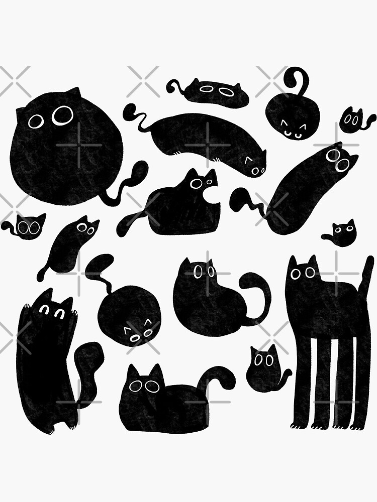 "Black Void Cats" Sticker for Sale by NatureFex25 | Redbubble