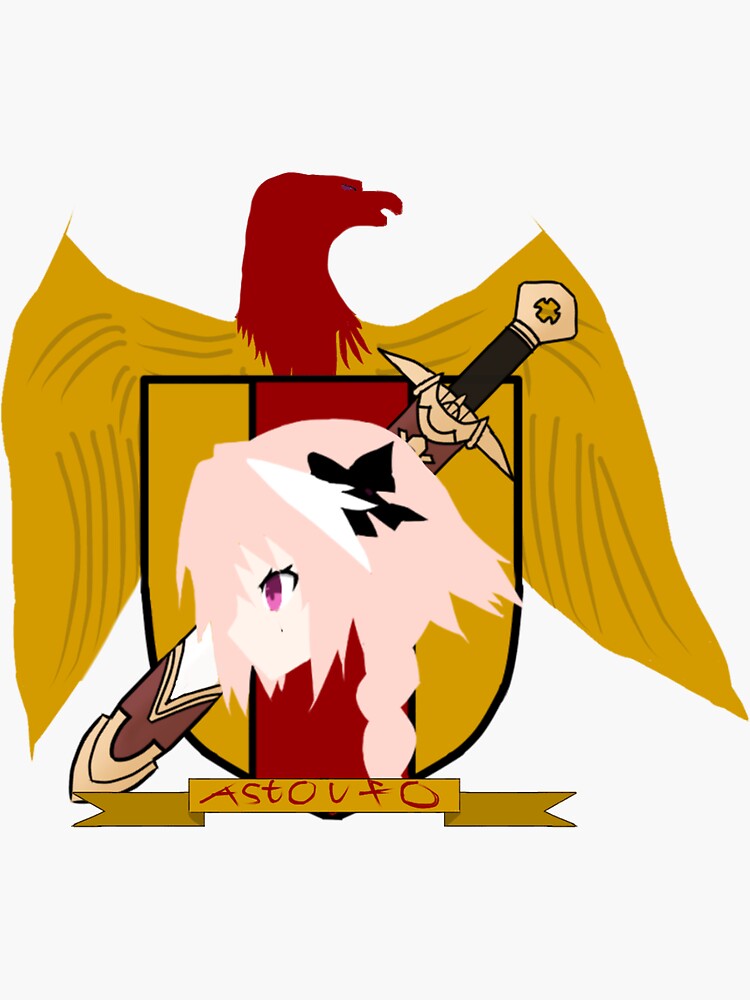 "Astolfo coat of arms" Sticker for Sale by Ecchi-rinn | Redbubble