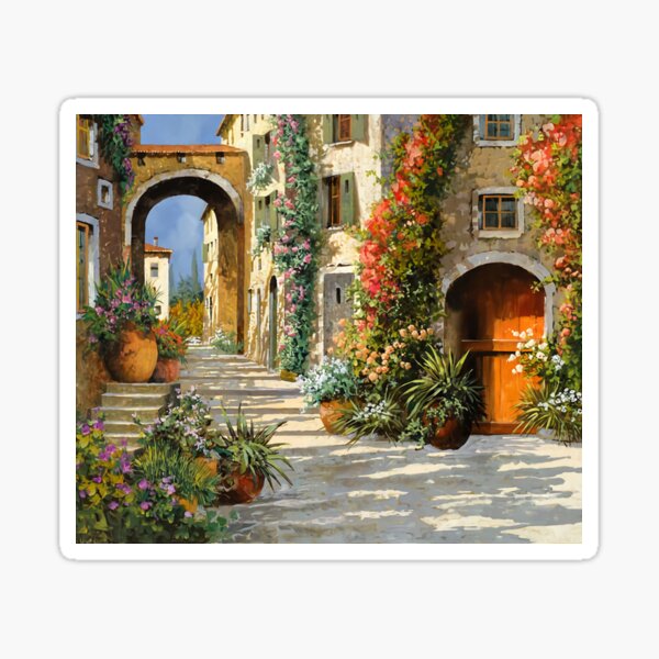 "La Porta Rossa Sulla Salita" Sticker for Sale by NatureFex25 | Redbubble