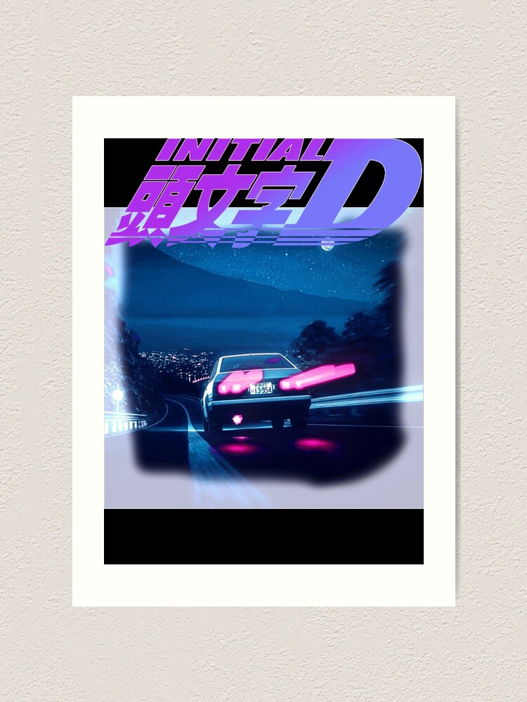 "Initial D Neon AE86" Art Print for Sale by STEPNIBRADLEY | Redbubble