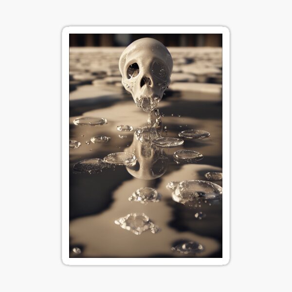 "Skull Droplet" Sticker for Sale by mrmichaelkent | Redbubble
