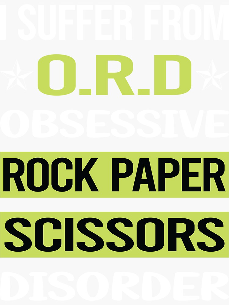 "Obsessive Love Rock Paper Scissors" Sticker for Sale by DrearyStore60 ...