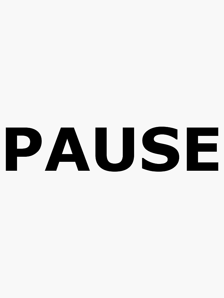 "Pause logo" Sticker for Sale by minimalstore2 | Redbubble
