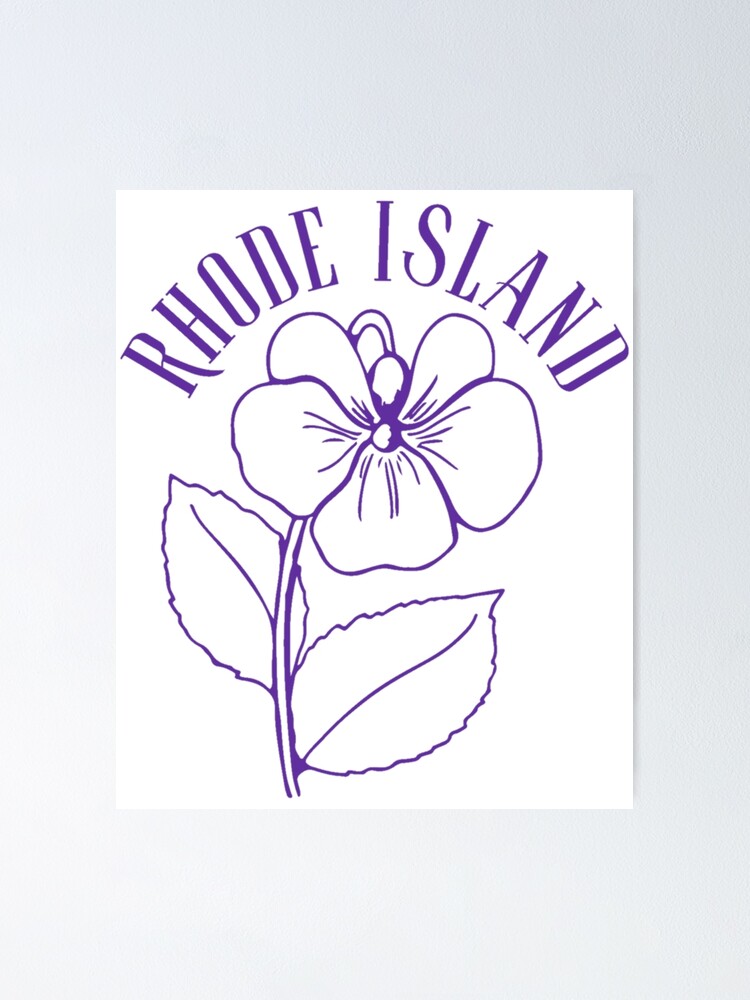 "Cottagecore Rhode Island Blue Violet - Violet (State Flowers) " Poster ...