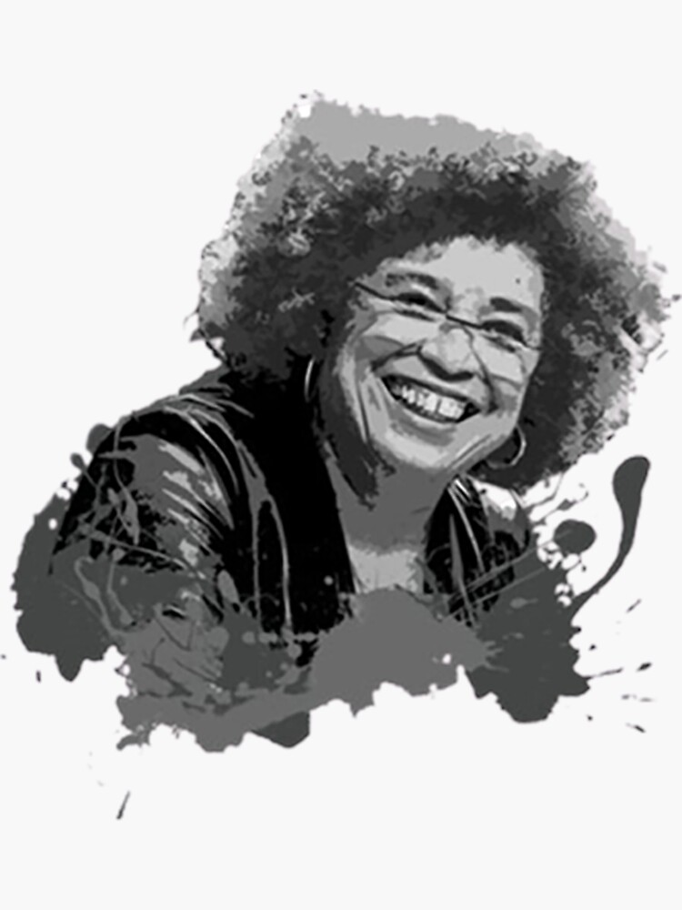 "Angela Davis Angela Davis" Sticker for Sale by CoreyStorey | Redbubble