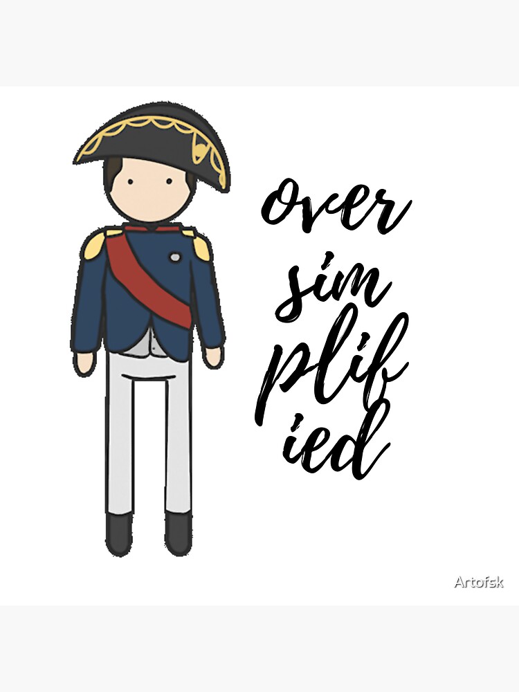 "oversimplified " Sticker for Sale by Artofsk | Redbubble