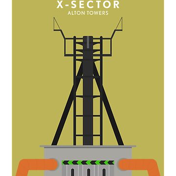 "Alton Towers X-Sector Print " Sticker for Sale by Vcre8iveShop89 ...