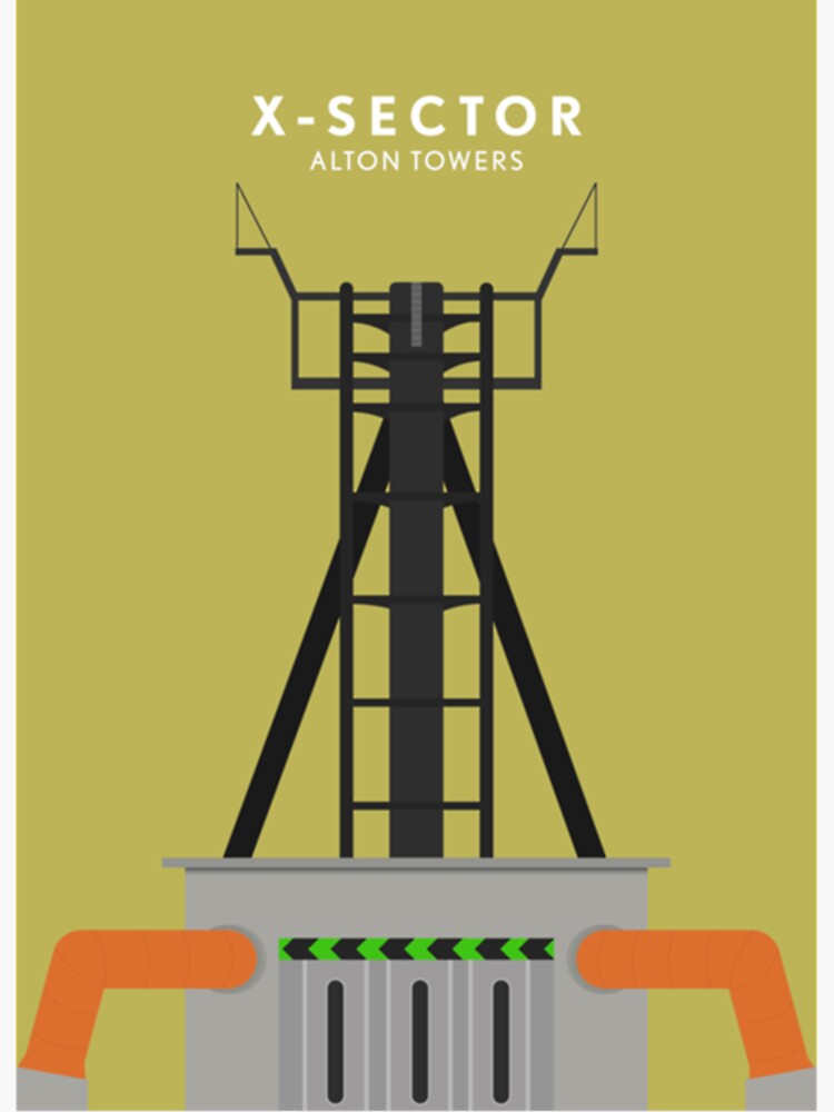 "Alton Towers X-Sector Print " Sticker for Sale by Vcre8iveShop89 ...