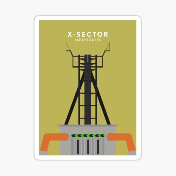 "Alton Towers X-Sector Print " Sticker for Sale by Vcre8iveShop89 ...