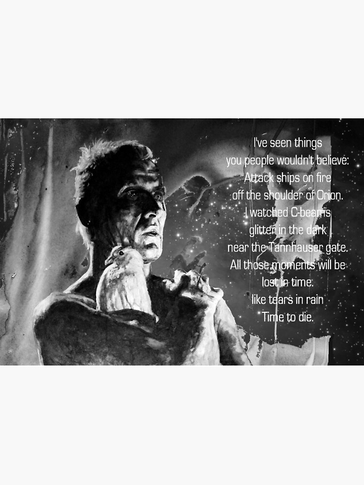 "LIKE TEARS IN RAIN... - quote" Art Print for Sale by ARTito | Redbubble