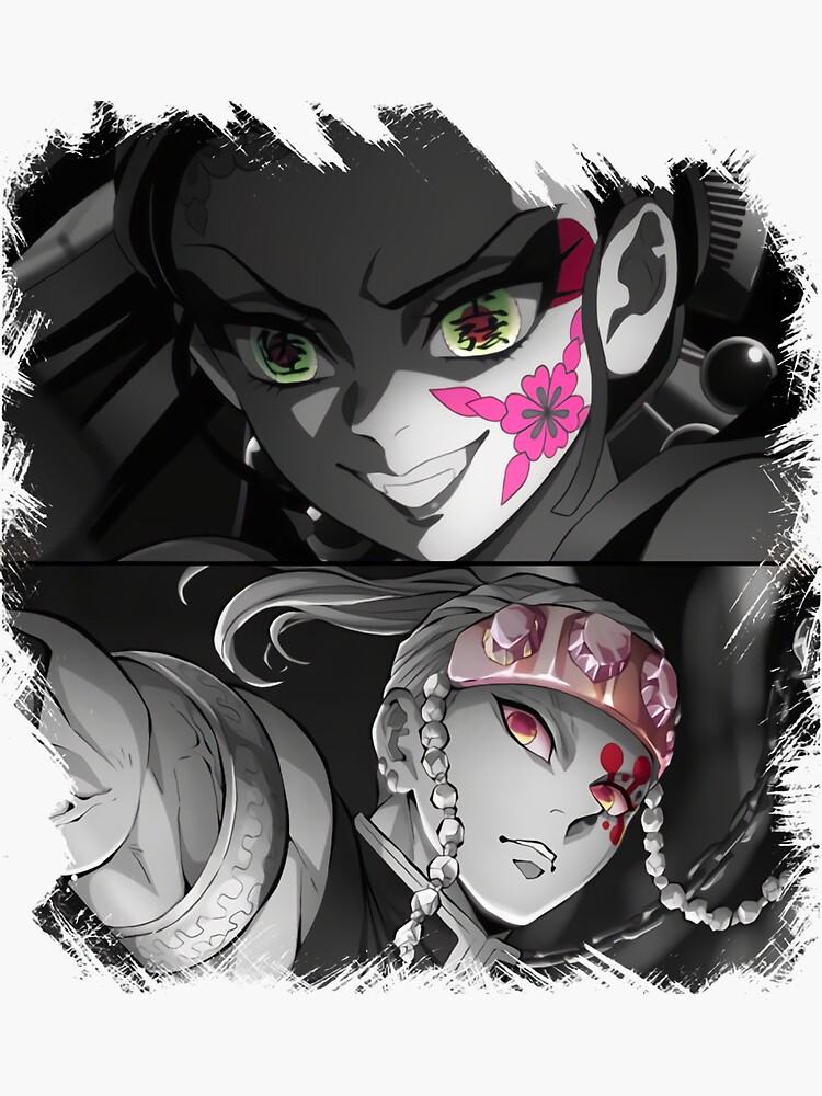 "Daki Demon Girl & Ten-gen Sound Hashira" Sticker for Sale by ...