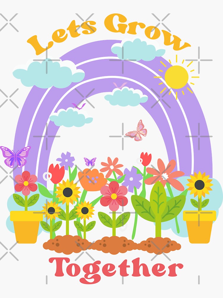 "Lets Grow Together" Sticker for Sale by syamirafaisal | Redbubble