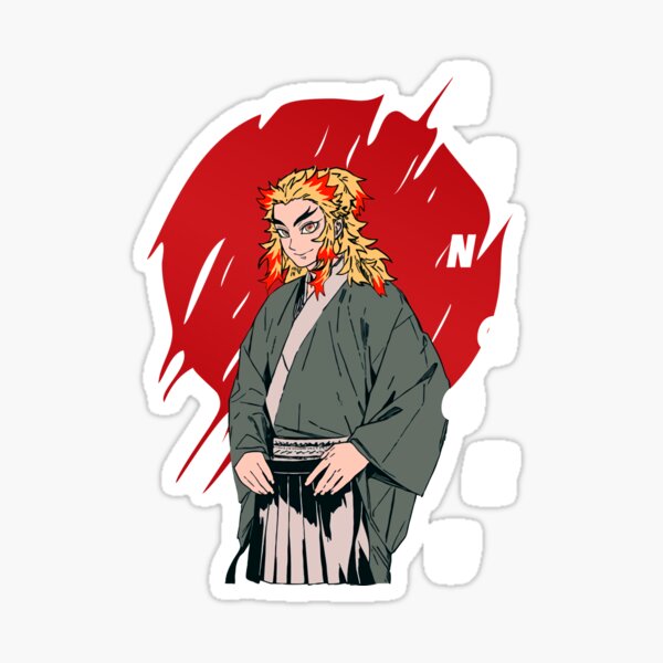 "Kyojur0 Flame Hashira" Sticker for Sale by RobertaDawson | Redbubble