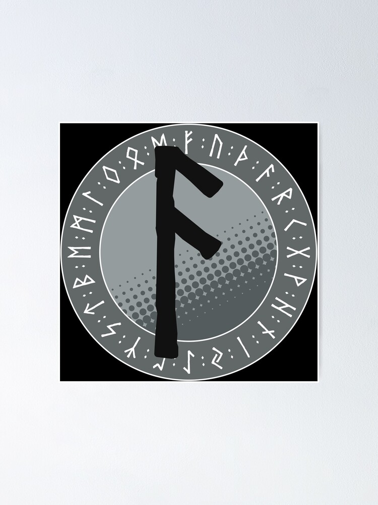 "Viking Runes and Runic Symbols - Ansuz (Wisdom)" Poster for Sale by ...