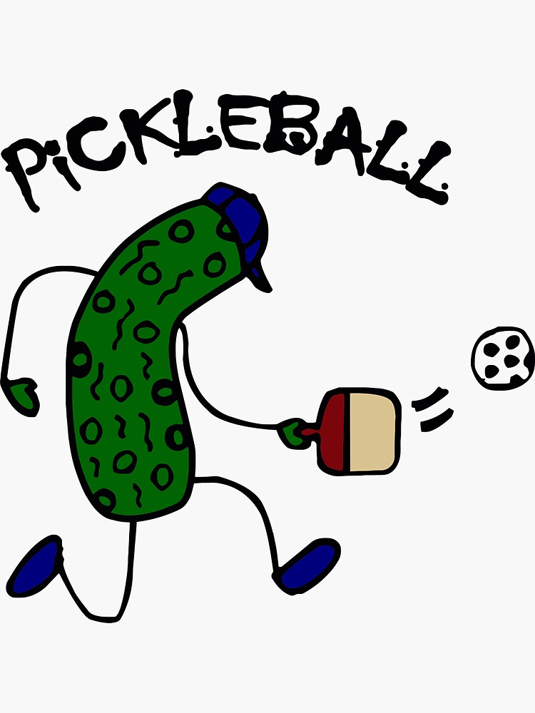 "PICKLEBALL CARTOON" Sticker for Sale by ArmandoShop | Redbubble