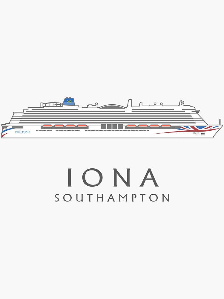 "Cruise ship Iona stylish graphic design" Sticker for Sale by Reign-Man ...