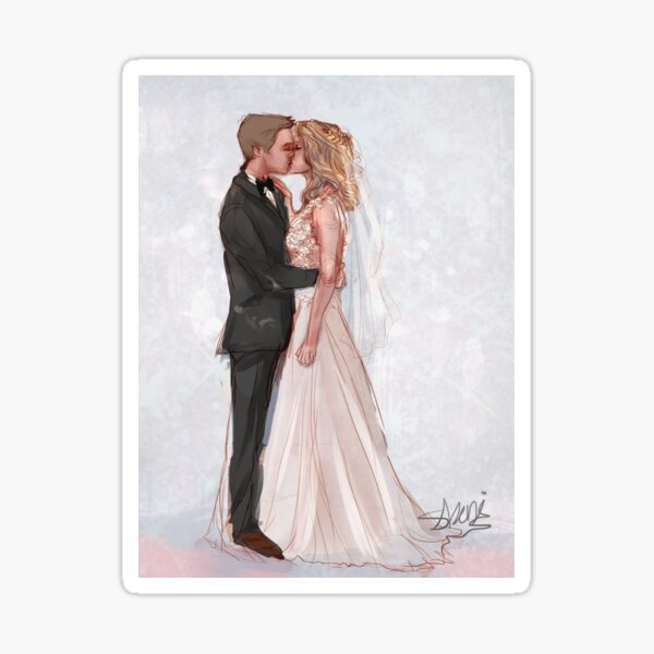 "olicity wedding" Sticker for Sale by nishnoosh | Redbubble