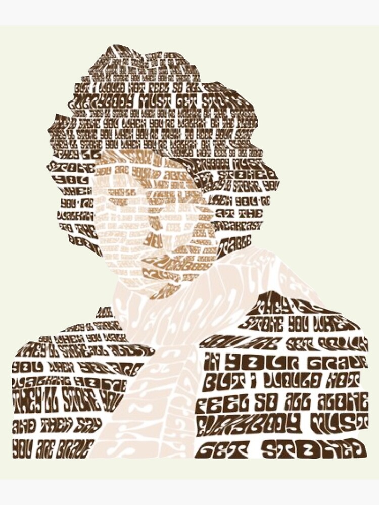 "Bob Dylan typography" Poster for Sale by NihiShopRed | Redbubble