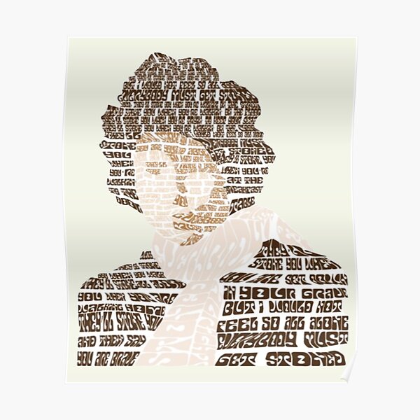 "Bob Dylan typography" Poster for Sale by NihiShopRed | Redbubble