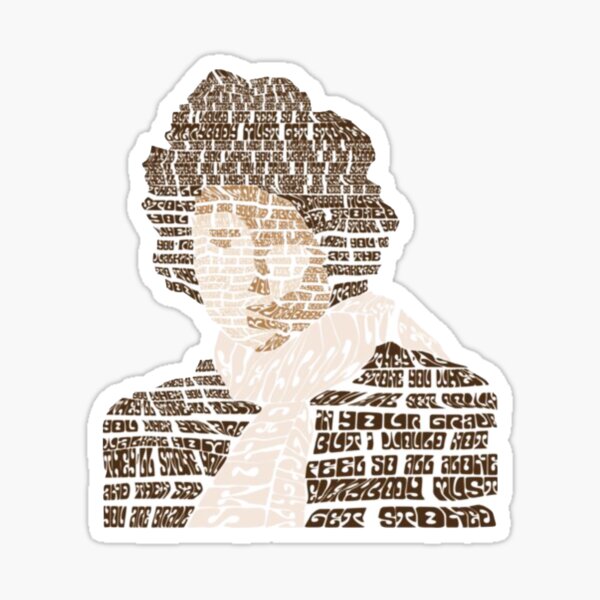 "Bob Dylan typography" Sticker for Sale by NihiShopRed | Redbubble