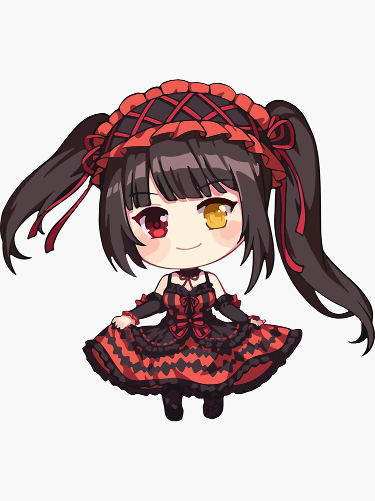 "Kurumi Tokisaki Chibi 1" Sticker for Sale by BernaCornishd | Redbubble