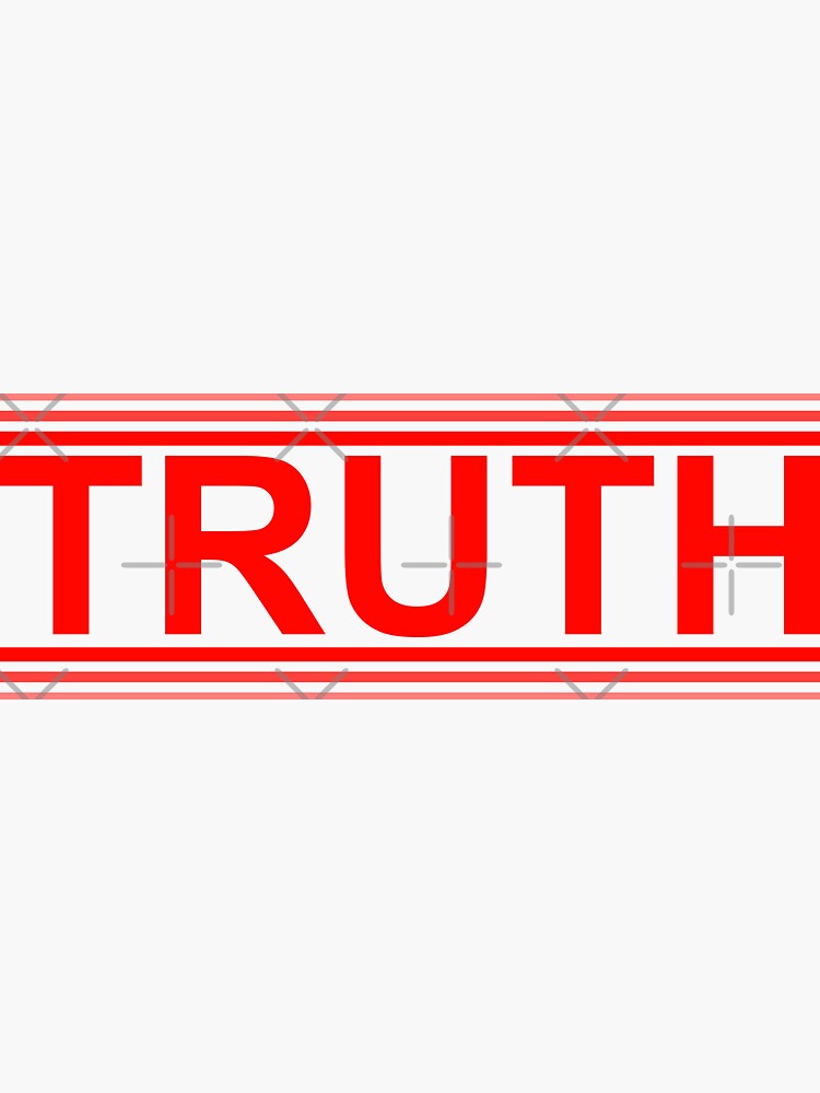 "Red Truth with Fading Lines" Sticker for Sale by GraffitiJoe | Redbubble