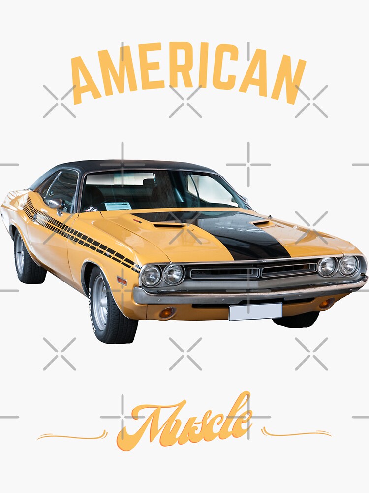 "Muscle car- vintage car stickers" Sticker for Sale by ZoesAttic ...