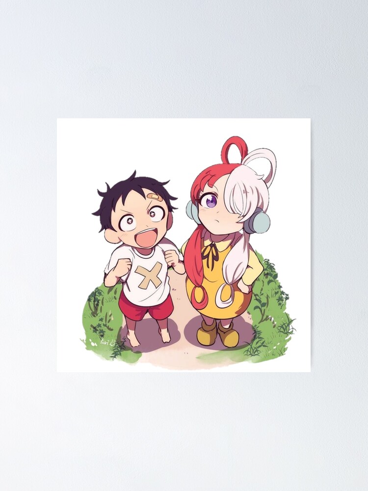 "cute uta and luffy" Poster for Sale by animervd1 | Redbubble