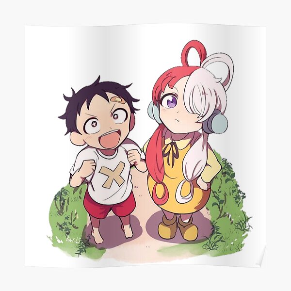 "cute uta and luffy" Poster for Sale by animervd1 | Redbubble