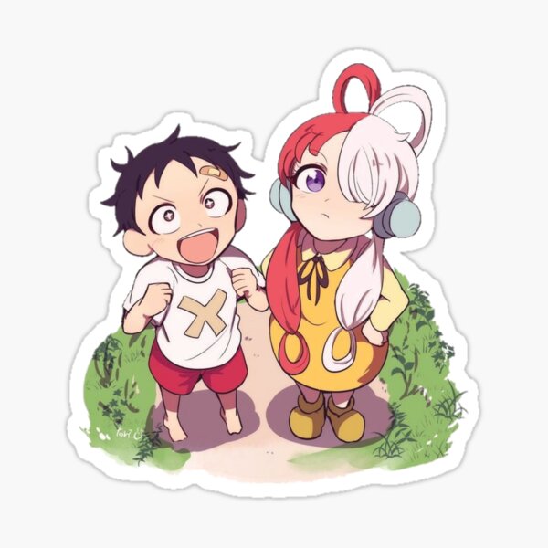 "cute uta and luffy" Sticker for Sale by animervd1 | Redbubble