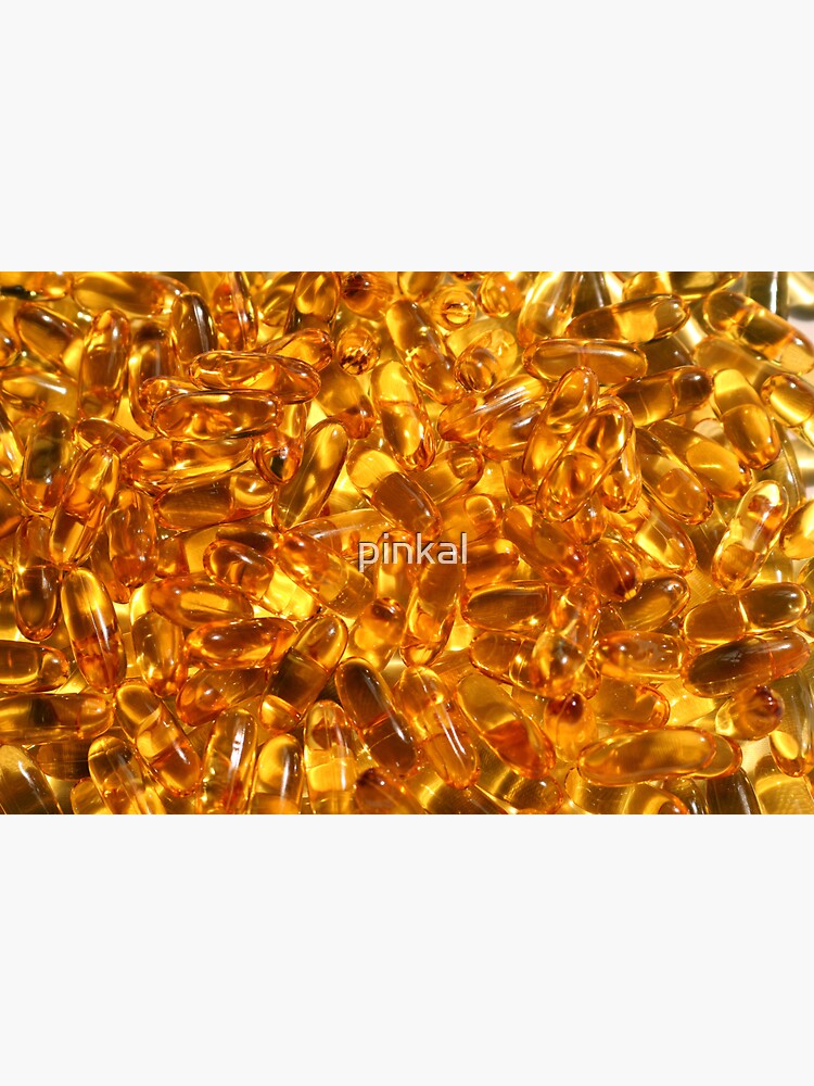 "Cod Liver Oil Capsules " Sticker for Sale by pinkal | Redbubble