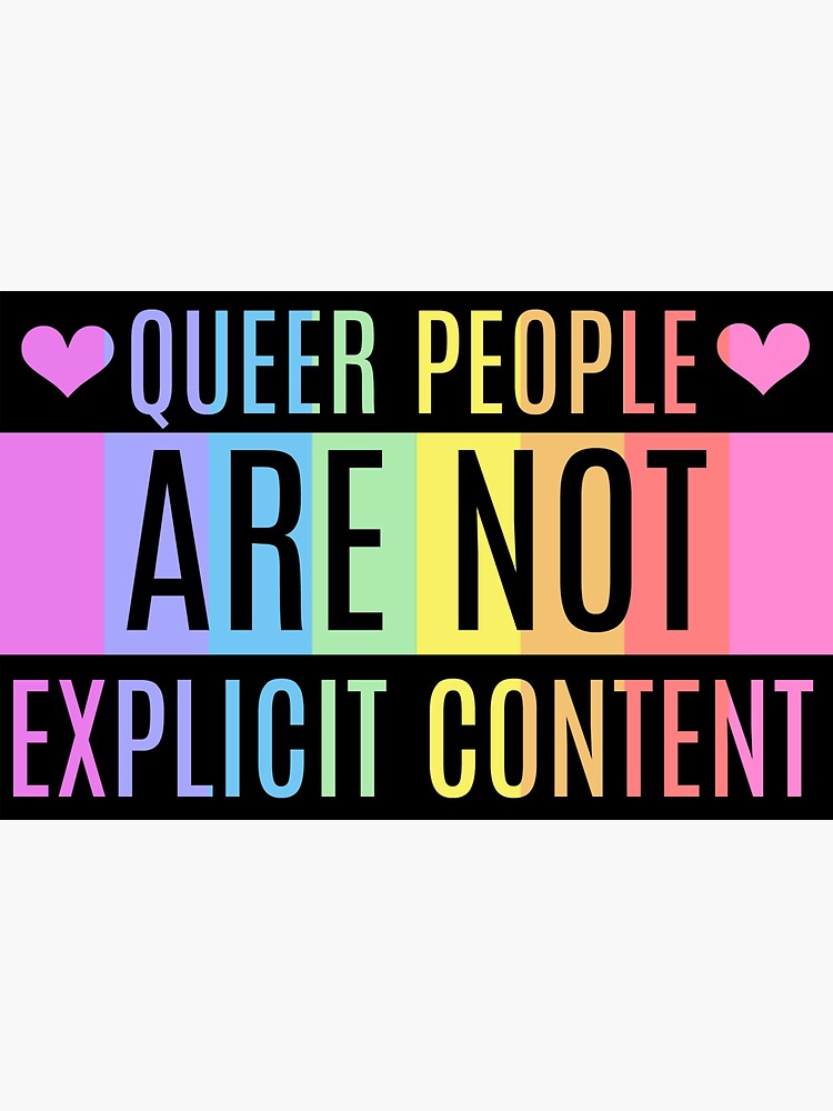 "Not Explicit Content – Rainbow" Sticker for Sale by rosielord | Redbubble