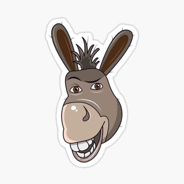 "Donkey-Shrek" Sticker for Sale by Necronder | Redbubble
