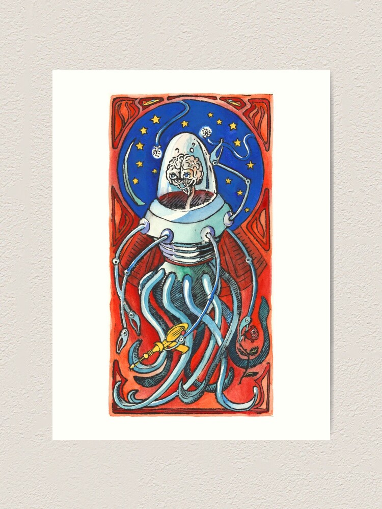 Lámina artística «Susan - Robot flotante alienígena que sostiene la ...