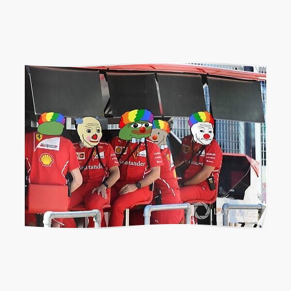 "Ferrari strategist, F1 memes" Poster for Sale by TeeFL | Redbubble