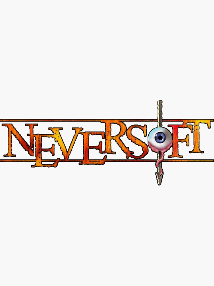 "Neversoft logo game" Sticker for Sale by TAYLORMARCS | Redbubble